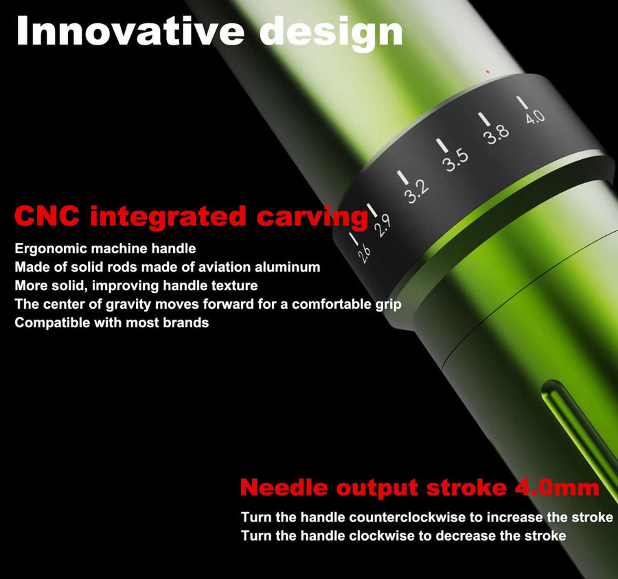 2024 BRONC Max V12 Adjustable Wireless tattoo Pen Machine