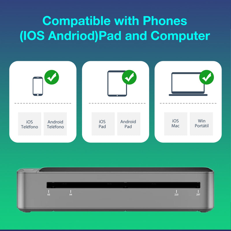 MAST® Upgraded A3 Bluetooth Tattoo Stencil Printer Portable Tattoo Tra